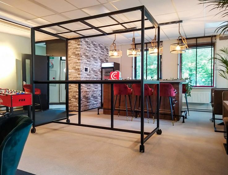 Bartafel DRIVE 240 met sfeervol dakelement - 90 cm hoog